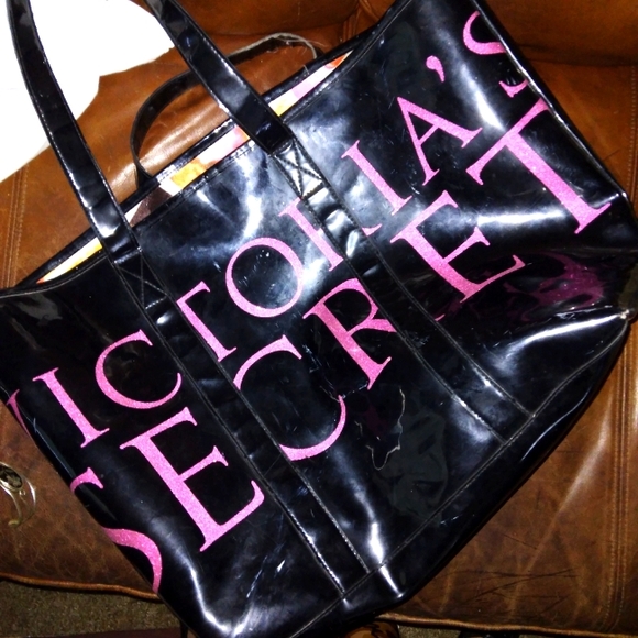 Victoria's Secret | Bags | Victorias Secret Token Patent Leather Large ...
